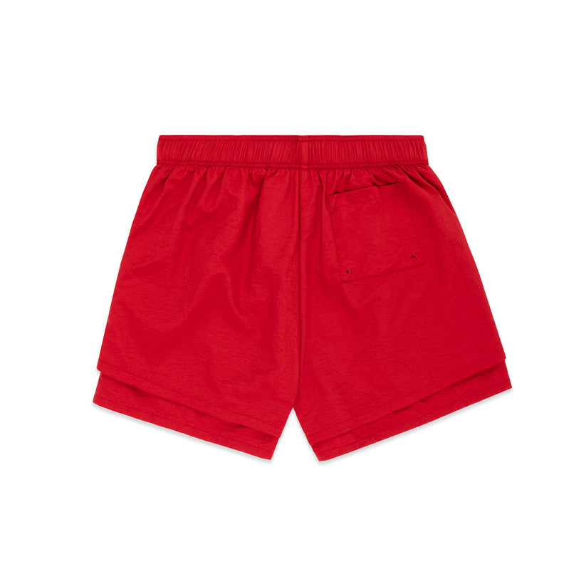RED BELUGA DOUBLE LAYER SHORT | SP5DER | KING SPIDER