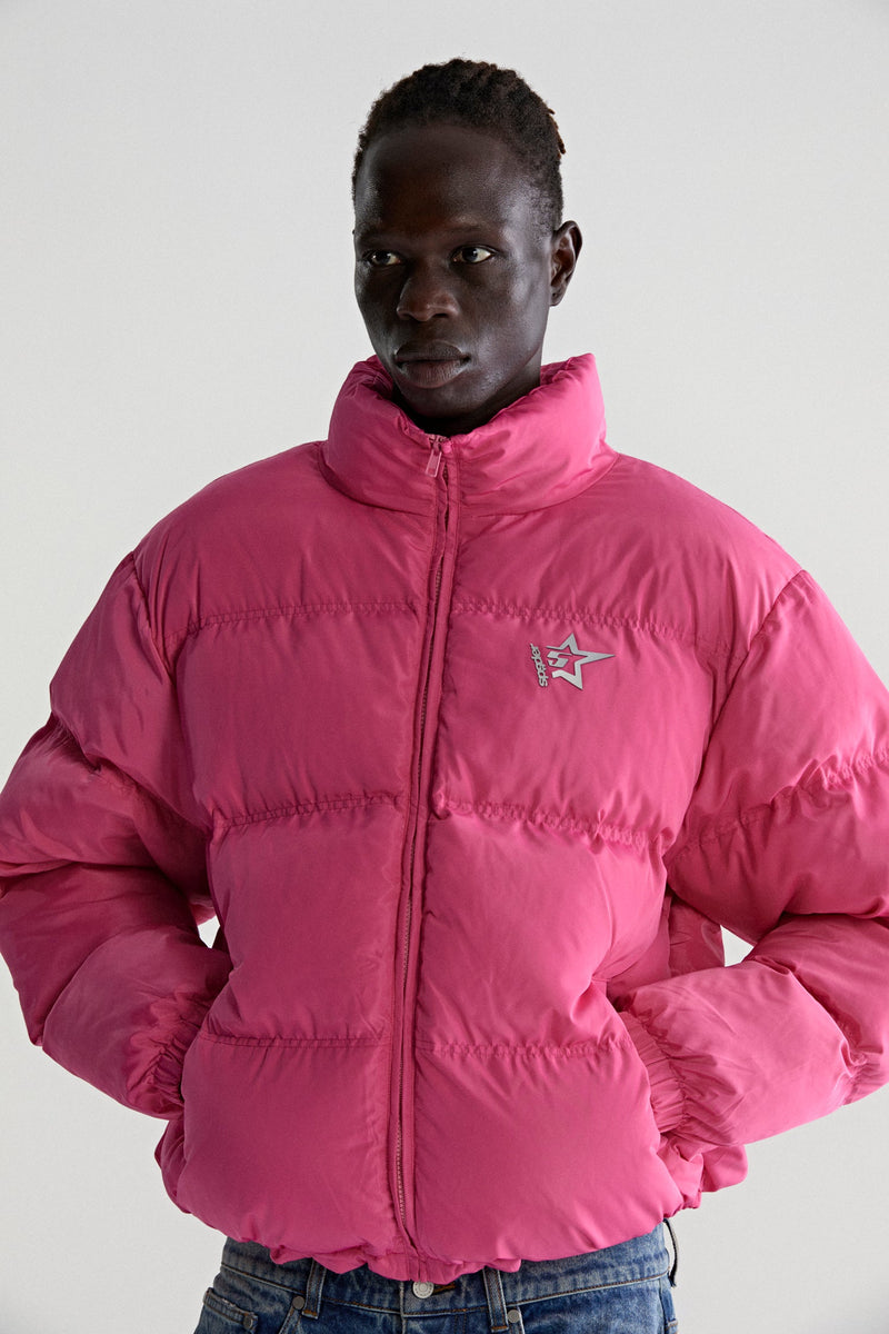 PINK 5STAR PUFFER JACKET | SP5DER | KING SPIDER