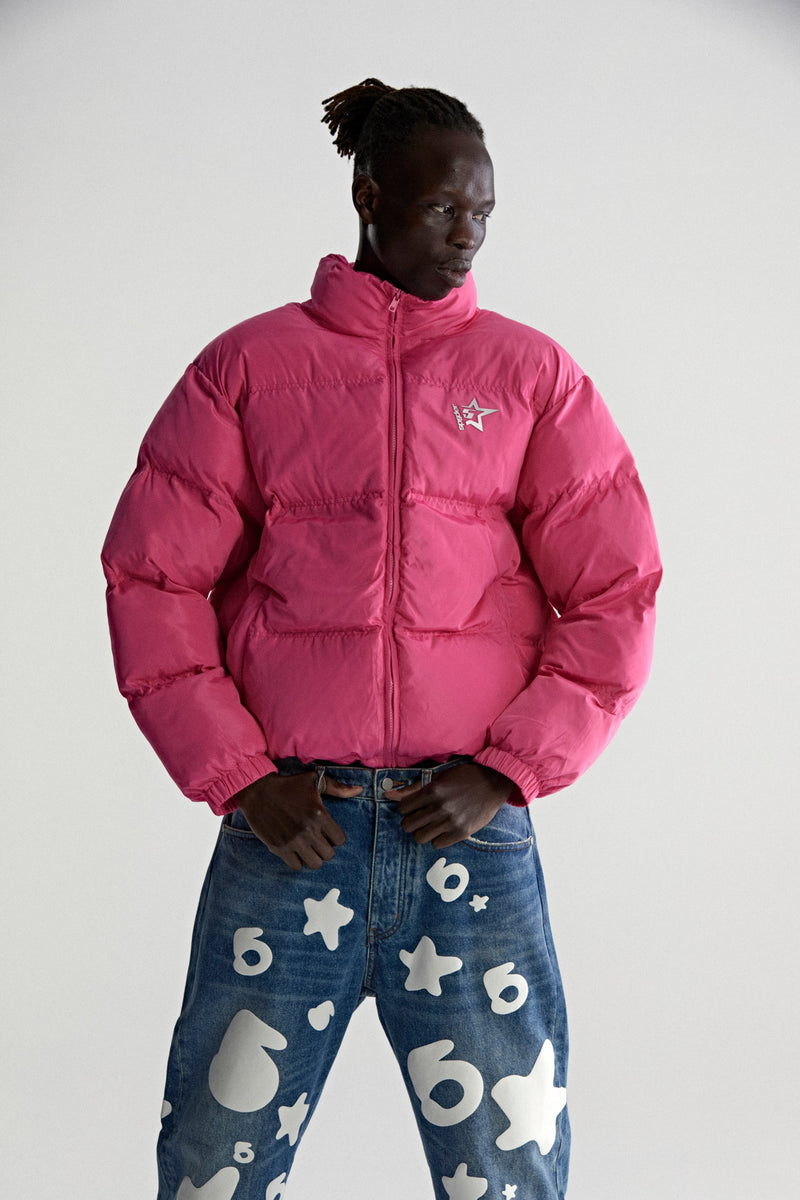 PINK 5STAR PUFFER JACKET | SP5DER | KING SPIDER