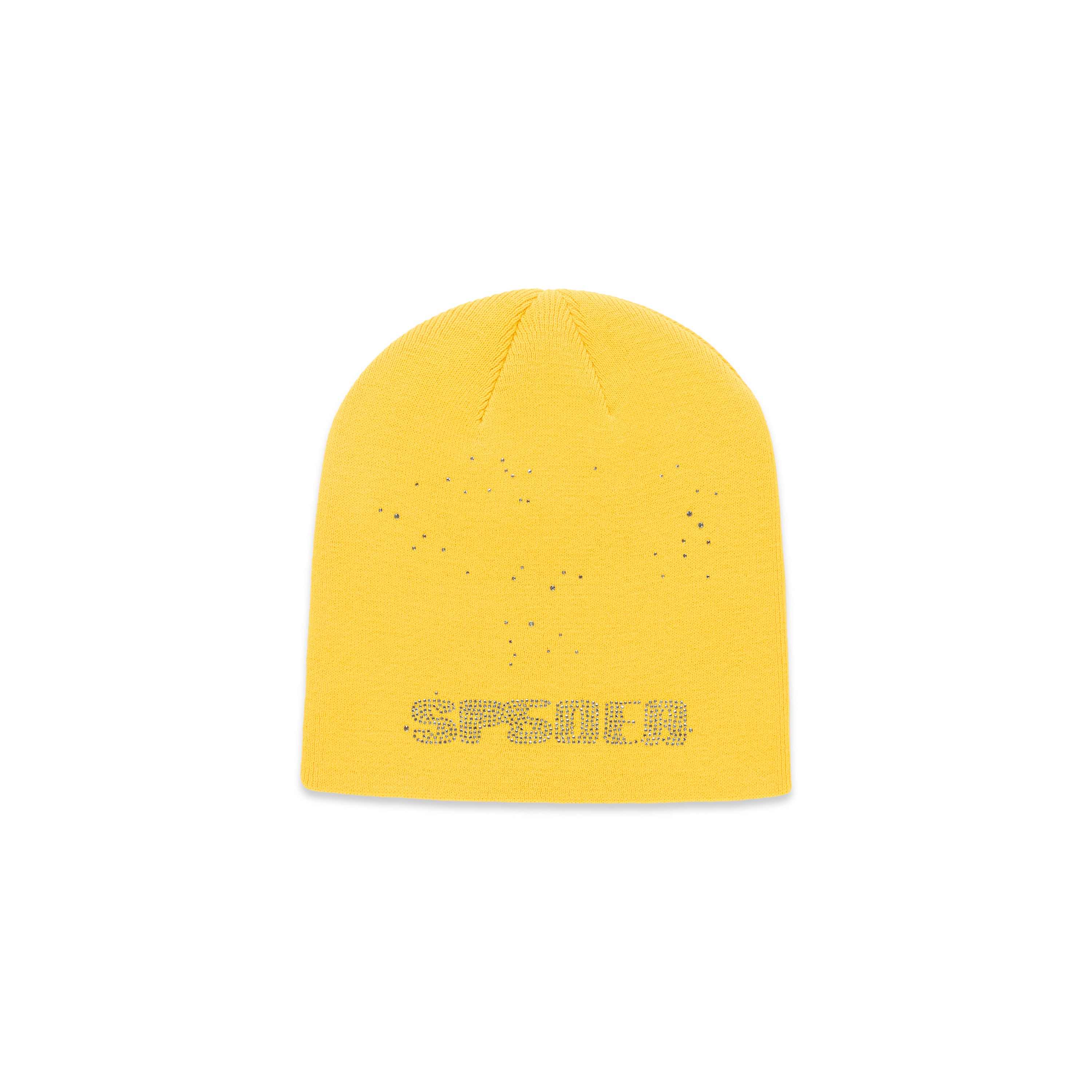 YELLOW RHINESTONE SILK SKULLY | SP5DER | KING SPIDER