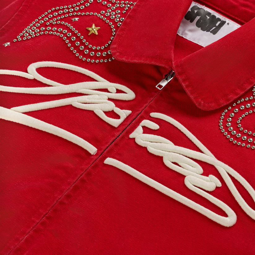 RED R-05 SCRIPT BOMBER JACKET | SP5DER | KING SPIDER