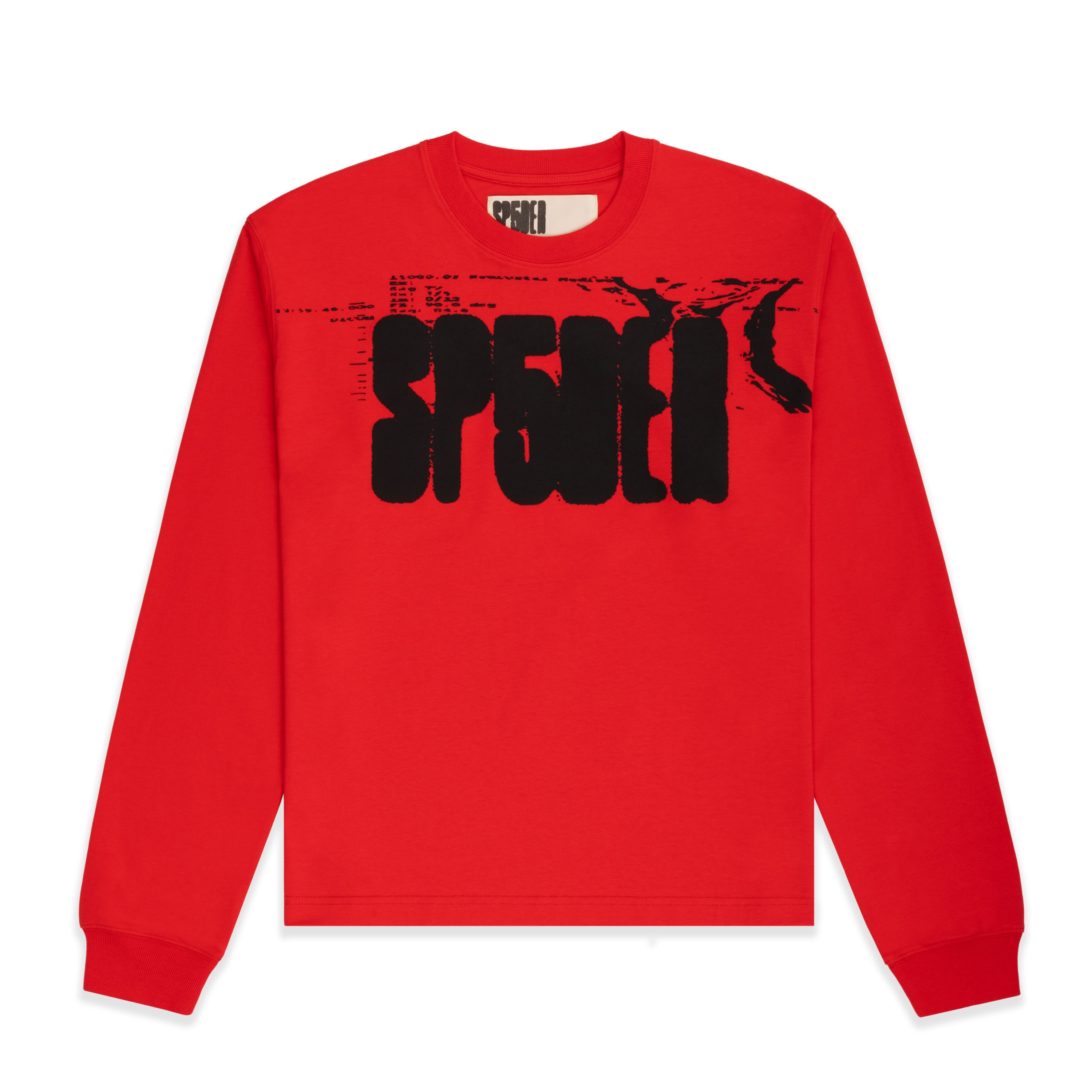 RED MAIN LABEL LS TEE | SP5DER | KING SPIDER