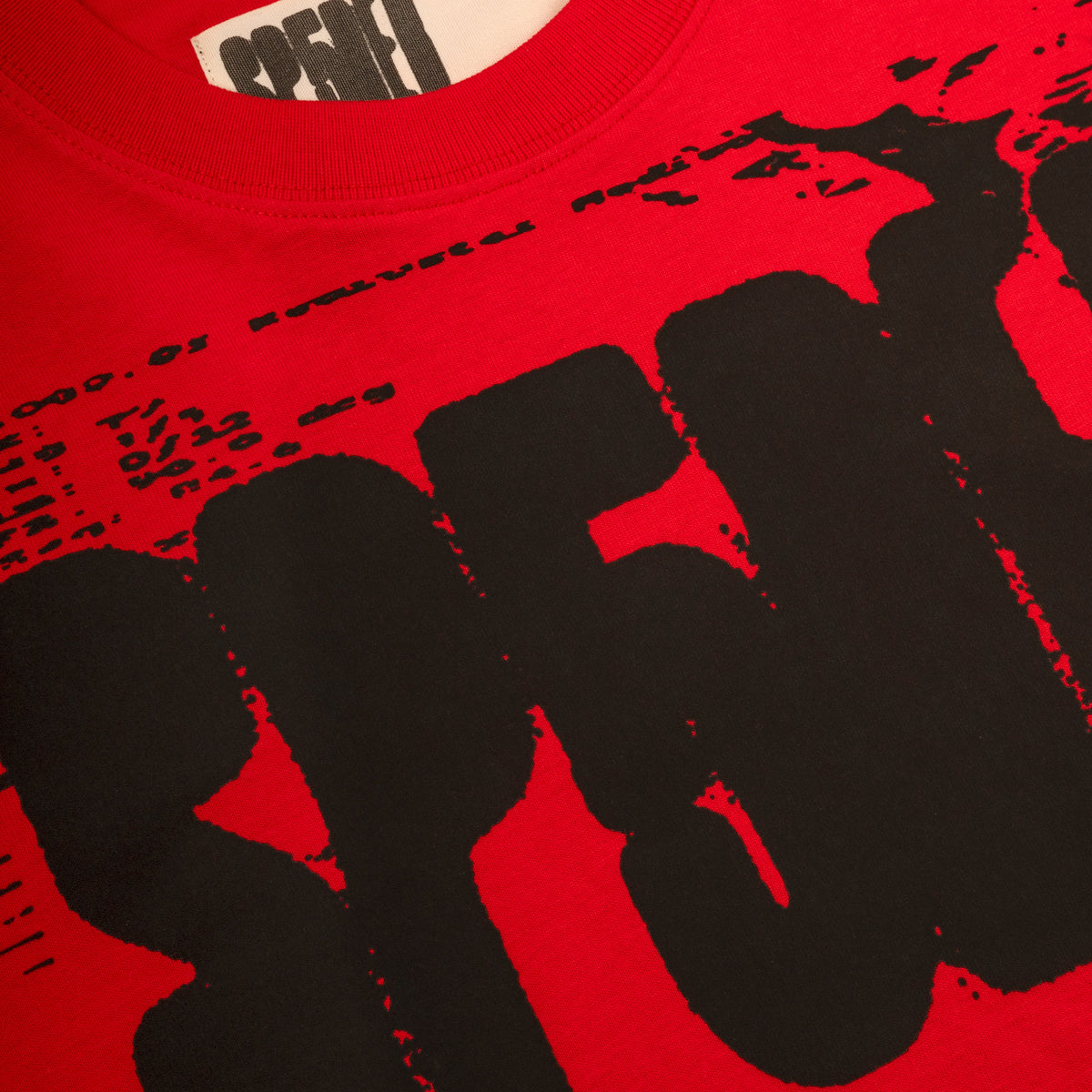 RED MAIN LABEL LS TEE | SP5DER | KING SPIDER