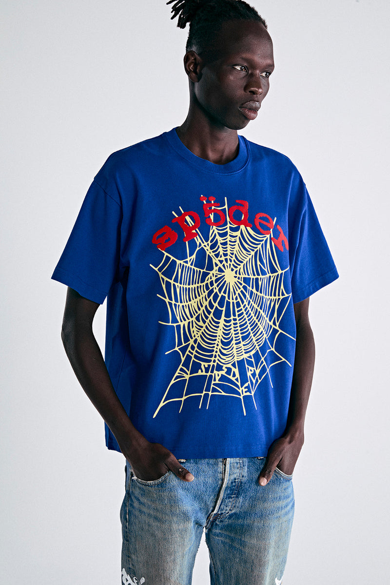 NAVY LEGACY LOGO HW TEE | SP5DER | KING SPIDER