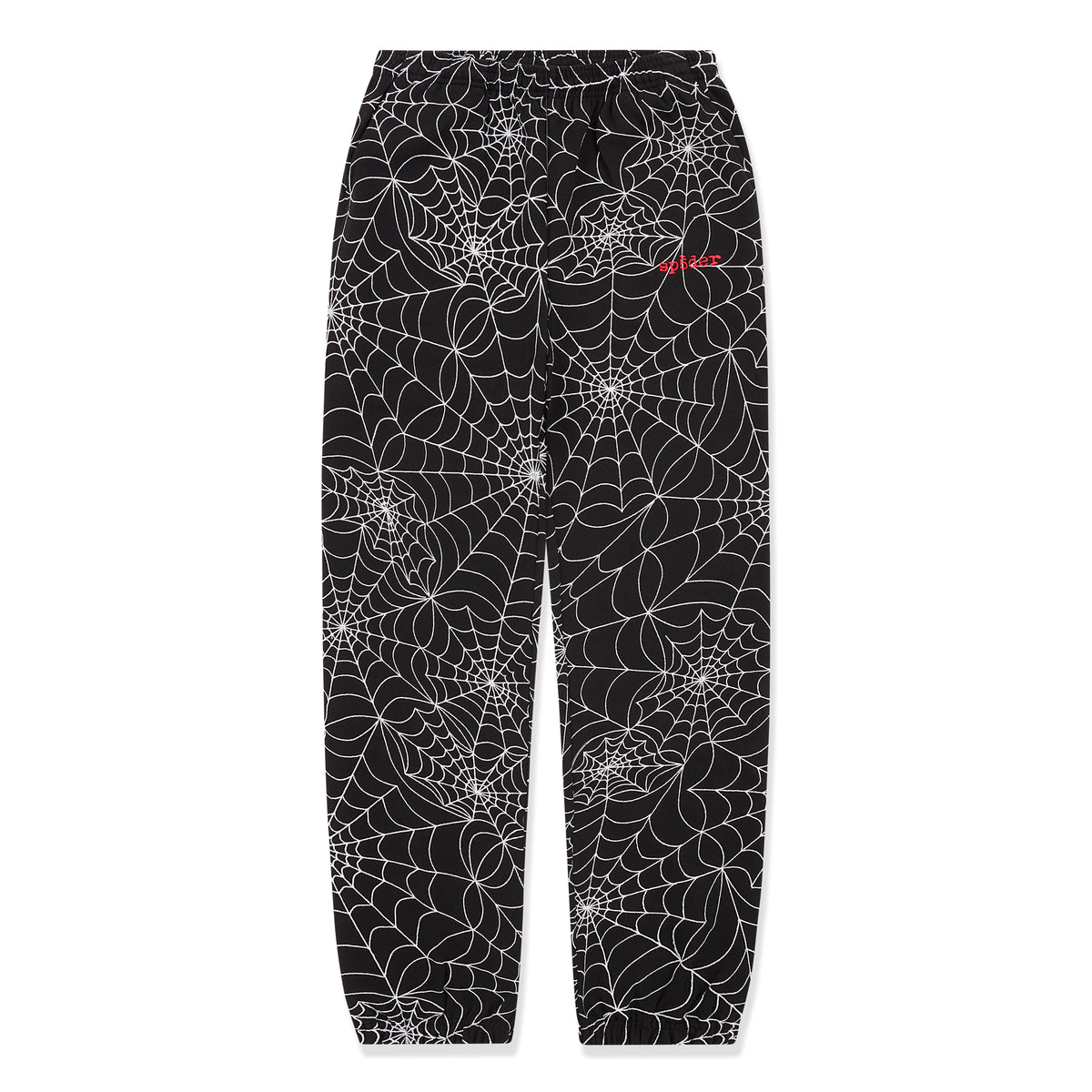 BLACK EMBROIDERED AOP SWEATPANT | KING SPIDER | SP5DER