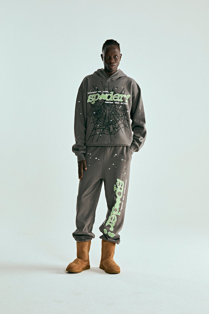 SLATE GREY PUNK V2 HOODIE | KING SPIDER | SP5DER
