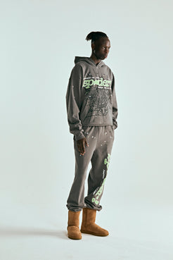 SLATE GREY PUNK V2 HOODIE | KING SPIDER | SP5DER