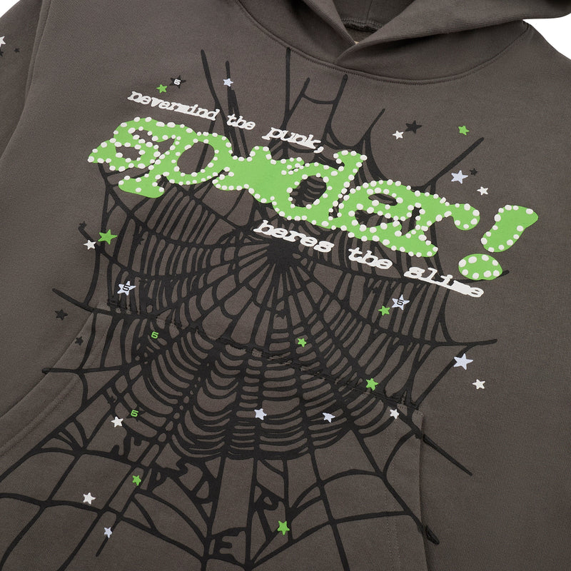 SLATE GREY PUNK V2 HOODIE | KING SPIDER | SP5DER