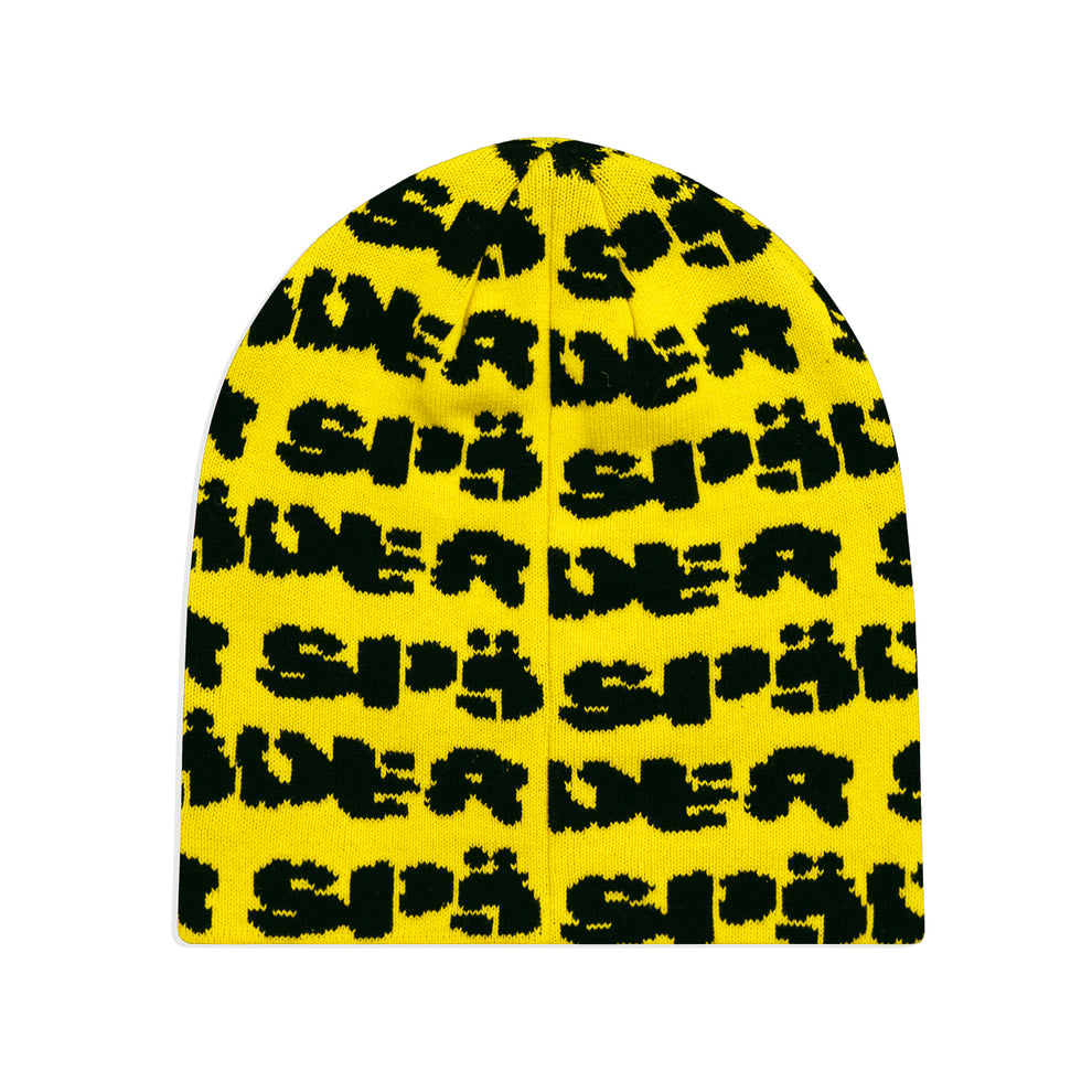 YELLOW FUZZY LOGO SKULLY | KING SPIDER | SP5DER