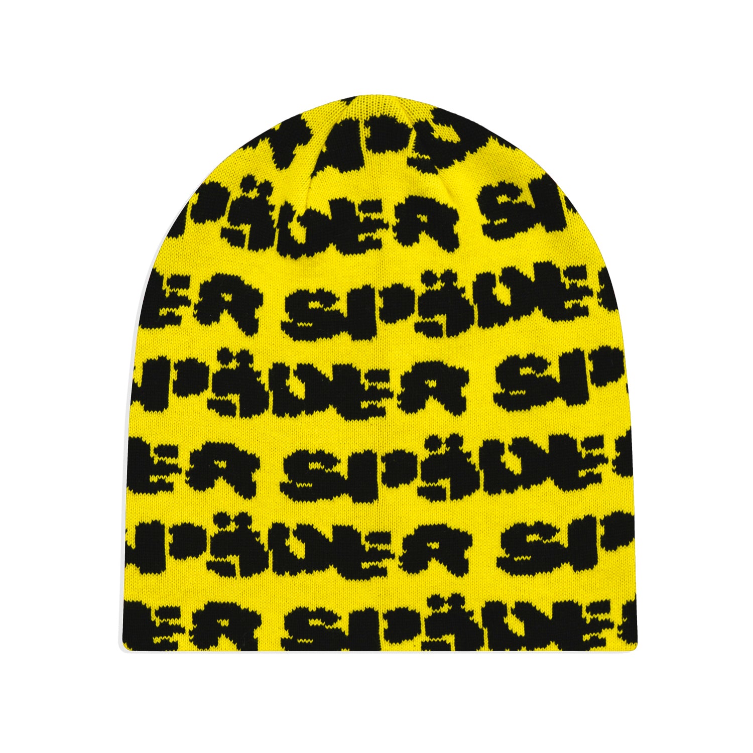 YELLOW FUZZY LOGO SKULLY | KING SPIDER | SP5DER